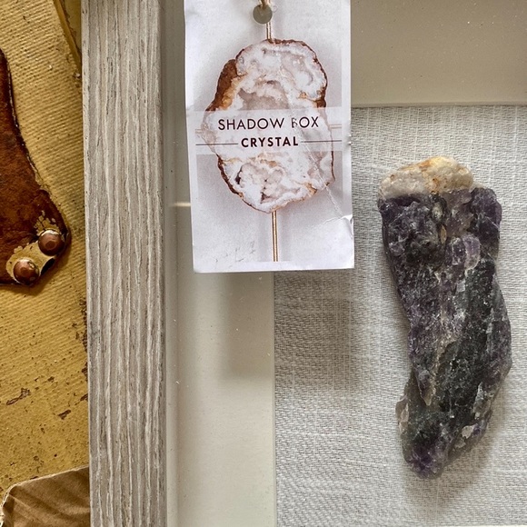 Anthropologie | Wall Decor | Amethyst Crystal Boho Shadow Box Wall Art ...
